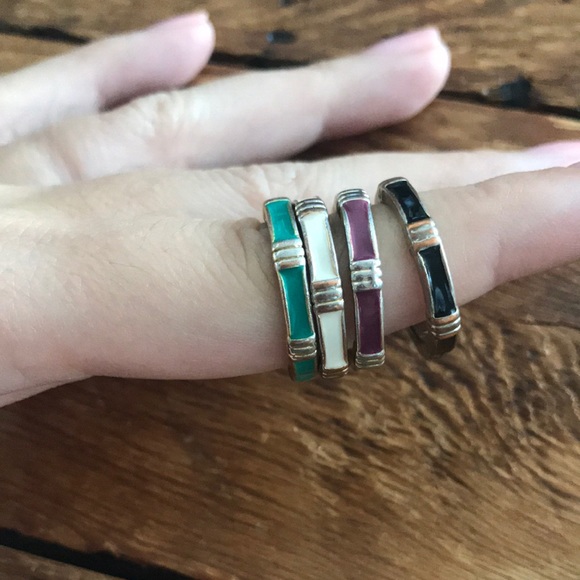 Jewelry | Four Stacking Rings In Several Colors | Poshmark